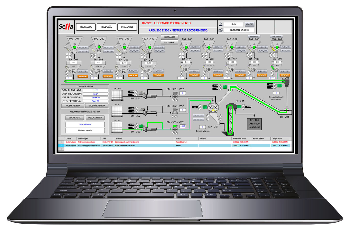 Automação na mistura de fertilizantes – Setta